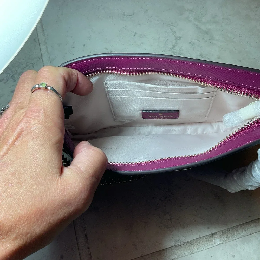kate spade | Bags | Kate Spade Lilly Pochette Shiny Patent Dark ...